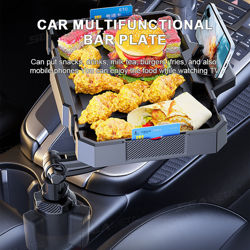 SEAMETAL Multipurpose Car Food Tray Car Extendable Plate Portable Car ...