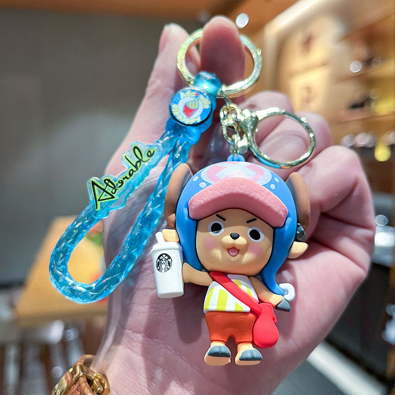One Piece Keychains Anime Monkey D. Luffy Tony Tony Chopper Roronoa ...