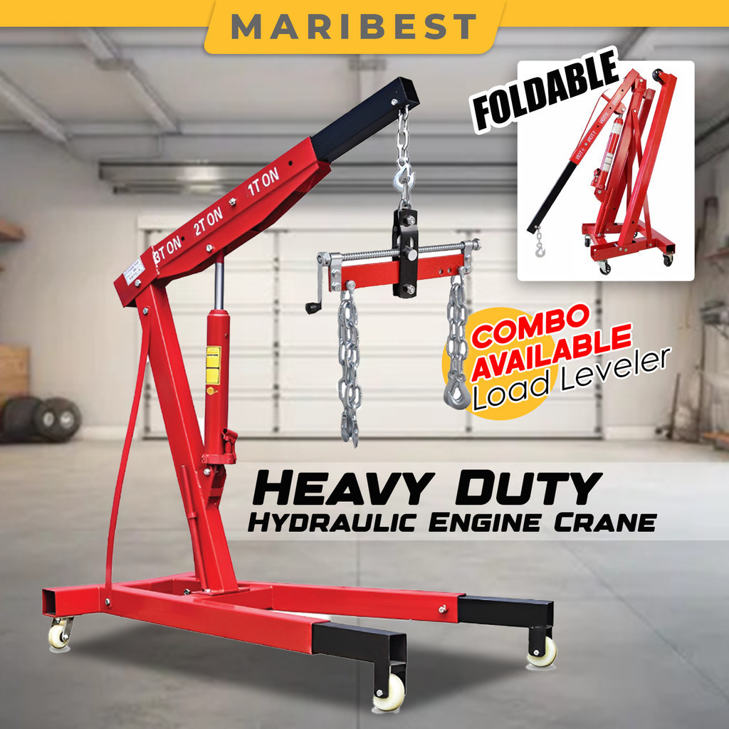 2 Ton / 3 Ton Heavy Duty Hydraulic Engine Crane Foldable Engine Stand Jack Engine | Shopee Malaysia