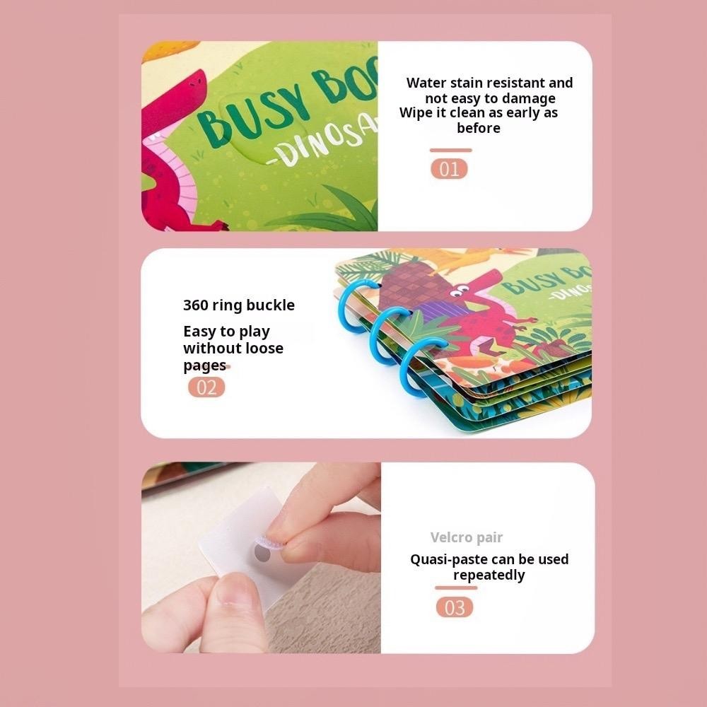 My First Busy Book Quiet Book With Velcro Montessori Early Learning ...