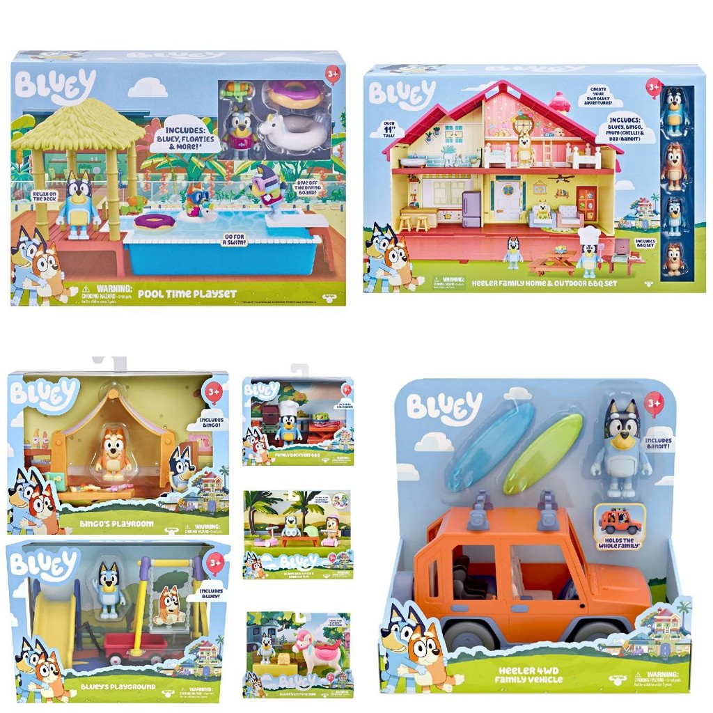 Bluey bluey bluey Family Cartoon Figure Model Doll Children's Toy Big ...
