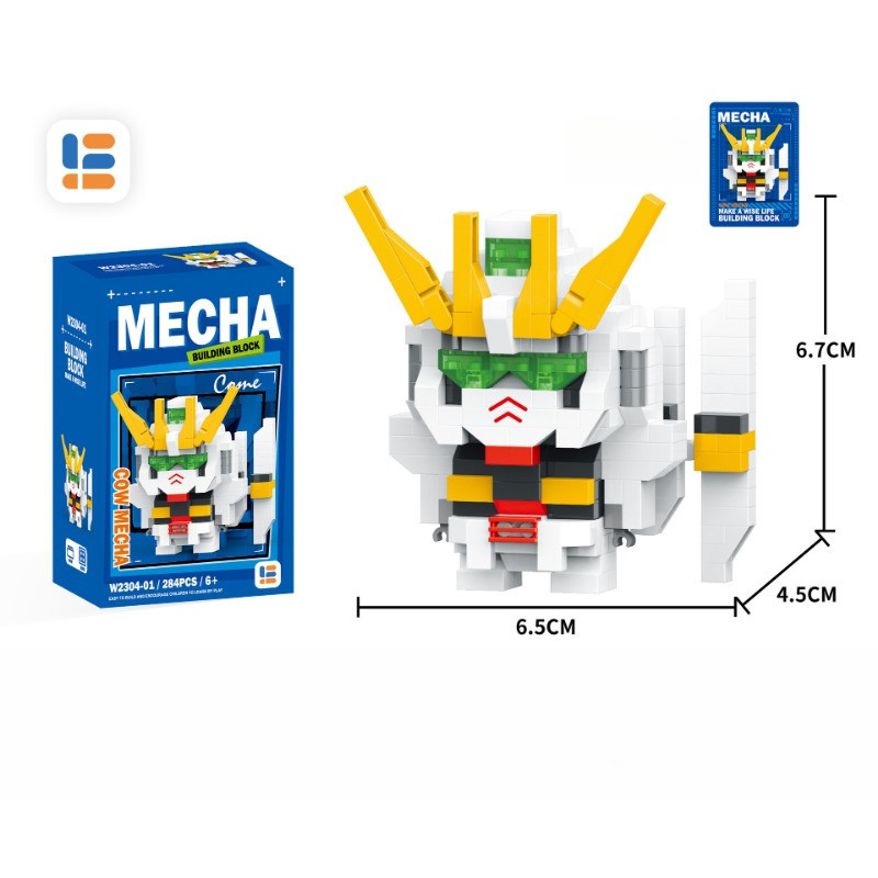 12 Design Mecha Building Blocks toy Cartoon Puzzle Figures Blocks Toys ...