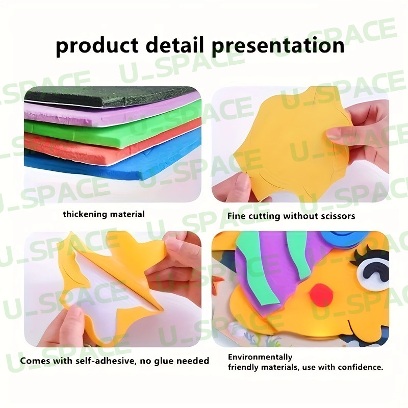 3D EVA Foam DIY Sticker Art Craft Kits For Kids Cute Cartoon Montessori ...