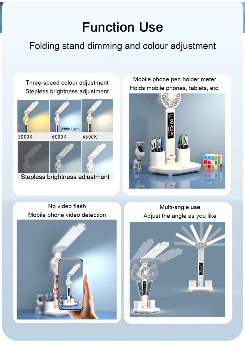 Rechargeable Table Lamp for Study, Desk Lamp Reading Light Led Table ...