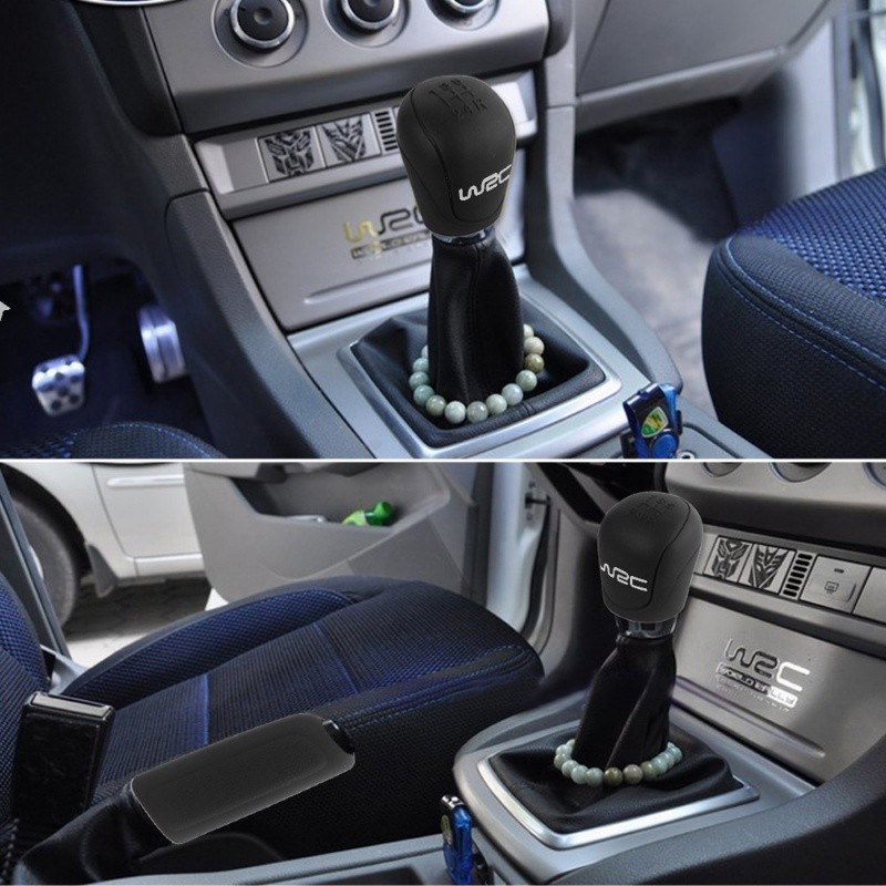 2pcs Universal Car Gear Hand Shift Knob Cover Silicone Handbrake Non ...