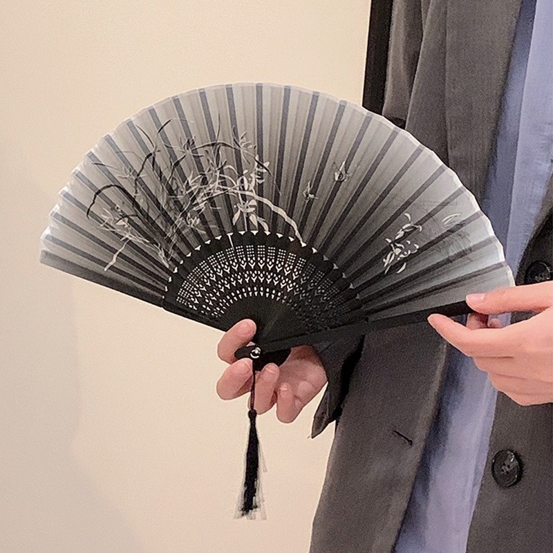 Retro Foldable Fan Summer Hand Fans Portable Handheld Fan Photo Props ...