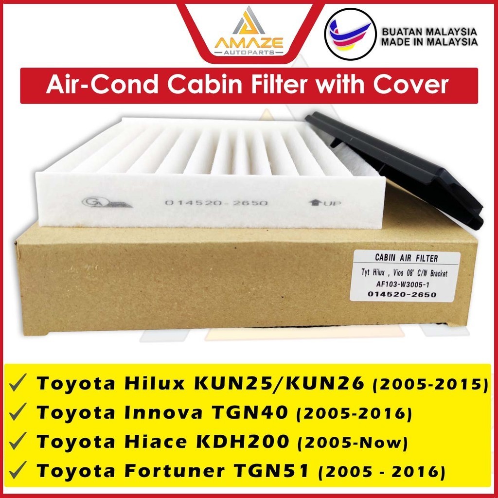 Air-Cond Cabin Filter with cover for Toyota Hilux Kun25 Kun26, Innova ...