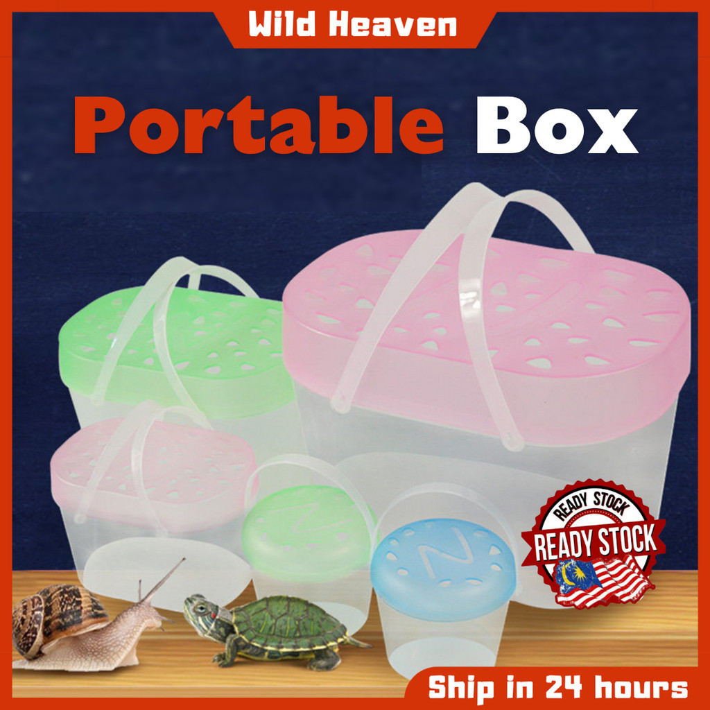 Portable Reptile Turtle Tortoise Vivarium Box Aquarium Tank Basking ...