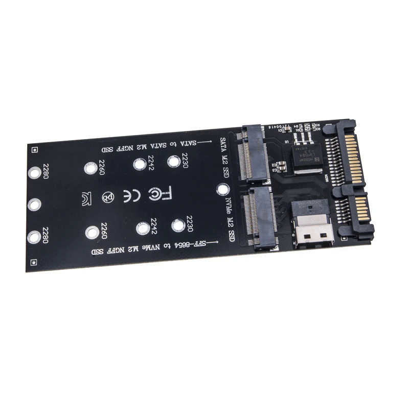 M2 SSD Adapter M.2 SATA SSD to SATA + M2 NVME SSD to SFF-8654 Converter ...