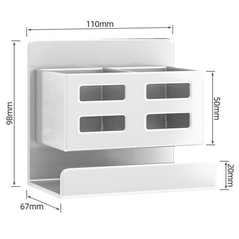 2pcs Bathroom Storage Rack Metal Punch-Free Wall-Mounted Bathroom ...