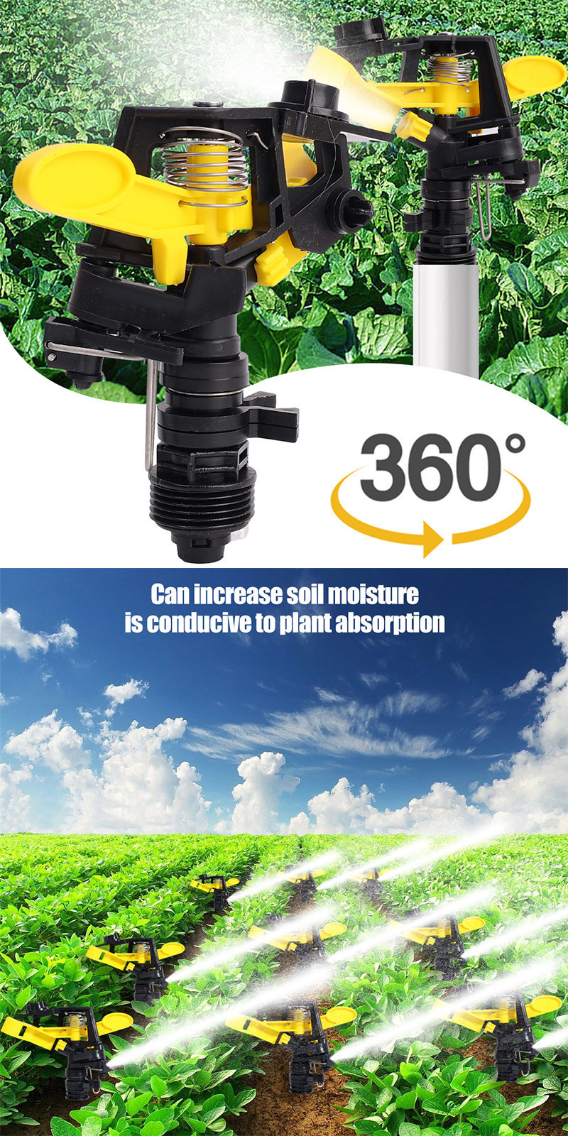 360 Degrees Rotary Jet Nozzle Adjustable Water Nozzles Irrigation ...
