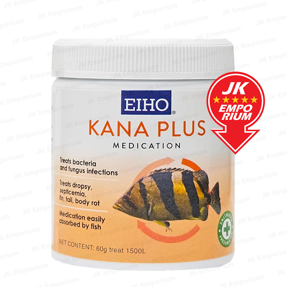 60g Eiho Kana Plus Medication Internal Bacteria Fungus Dropsy Fin Tail ...