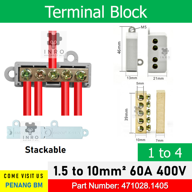 1 to 2 , 1 to 4 , 1 to 3 Terminal Block 4mm2 6mm2 16mm2 35mm2 ...