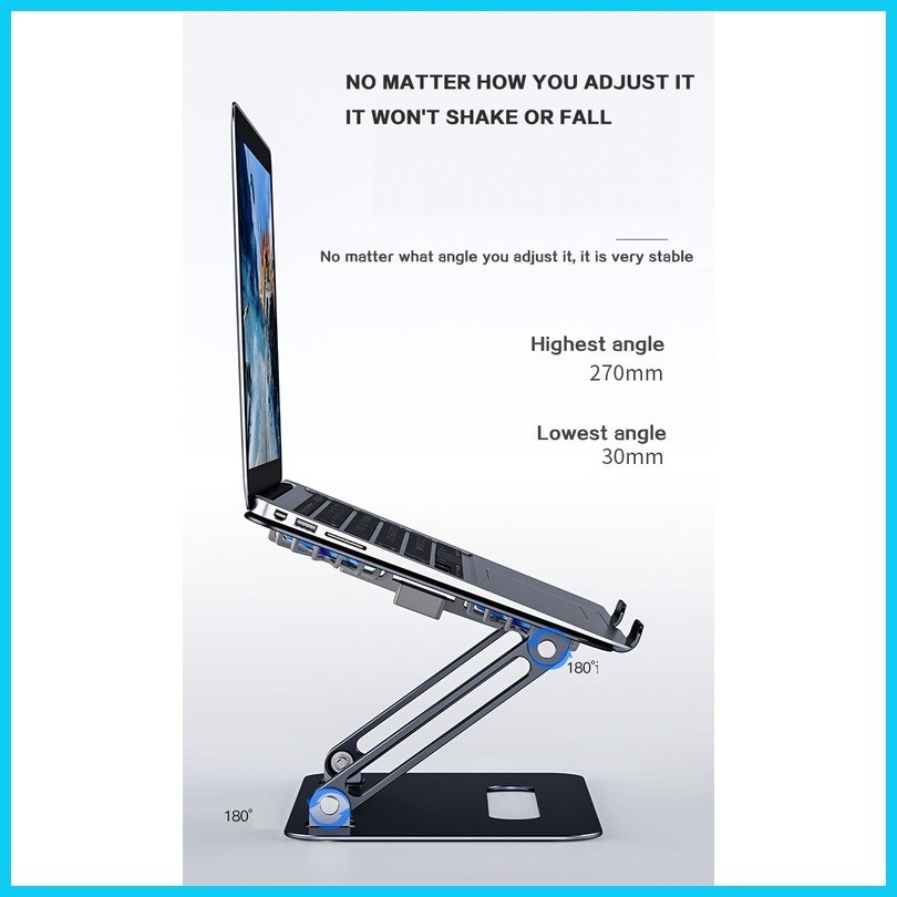 Dual Fan Cooling Laptop Stand With fan Adjustable Laptop Stand aluminum ...