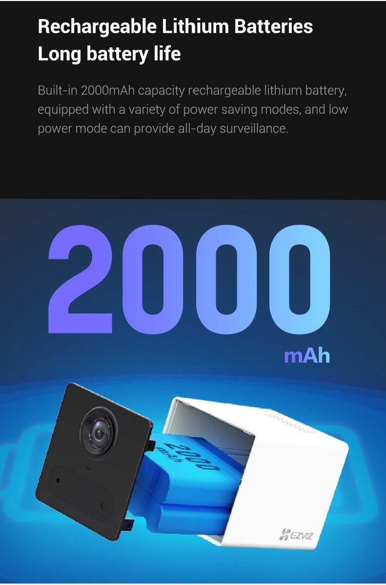 Ezviz CB2 2MP Full HD 1080P Two Way Talk Motion Detection Wi-Fi Battery ...