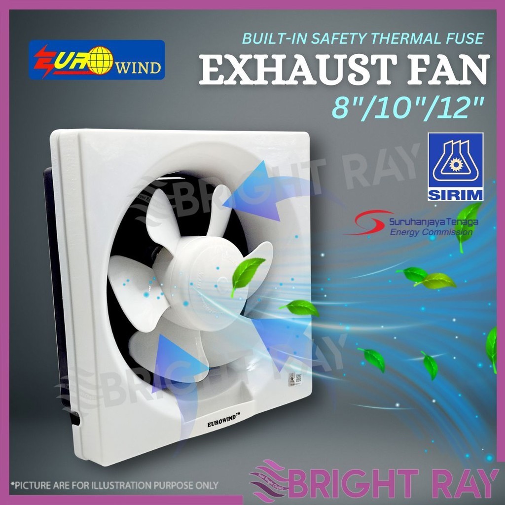 SIRIM EUROWIND Exhaust Fan Through-wall Installation Ventilation ...