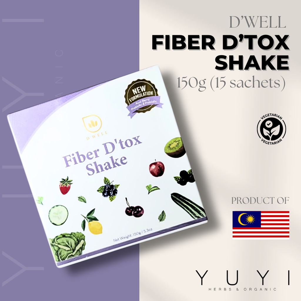 【D'Well】Fiber D'tox Shake 150g (15 sachets) | Shopee Malaysia