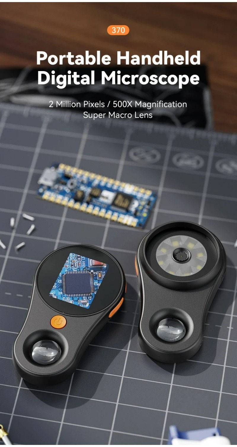 500X Magnification Digital Handheld Microscope Magnifier Magnifying ...