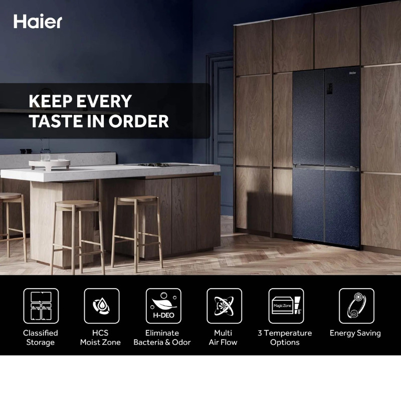 Haier HRF-IM585HGW Fridge Twin Inverter Humidity Control System HRF ...