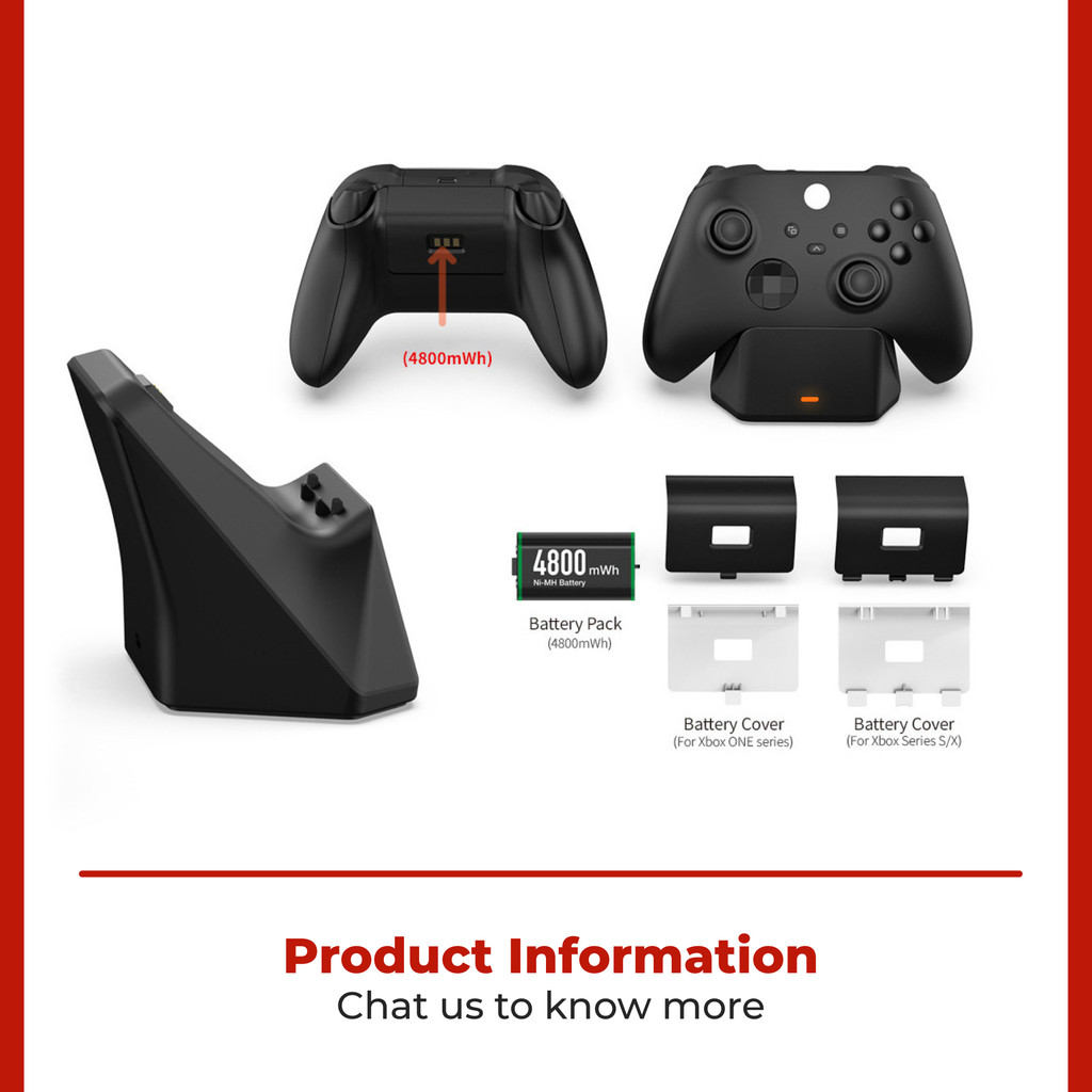 DOBE XBOX Series X/S Charging Dock 1200mAh Rechargeable Battery Charge ...
