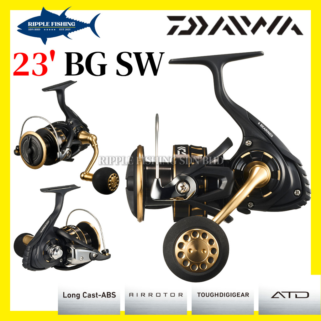 23 DAIWA fishing reel BG SW 18000H 14000H 8000H 5000D-CXH 4000D-CXH Spinning Reel With 1 Year ...