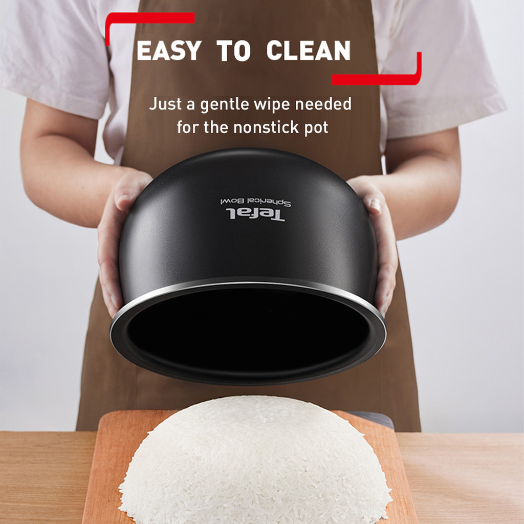 TEFAL 1.0L EASY RICE COMPACT FUZZY LOGIC RICE COOKER / NON STICK / TOUCH BUTTON - RK7301 ...