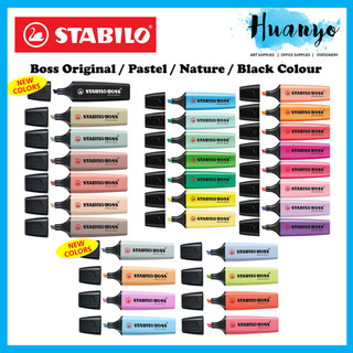 [HUANYO] Stabilo Boss Original Fluorescent / Pastel / Nature / Black ...