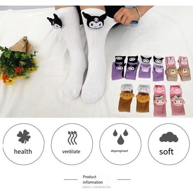 Anime Sanrio Socks Kids Socks Kuromi Melody Cinnamoroll Socks for ...