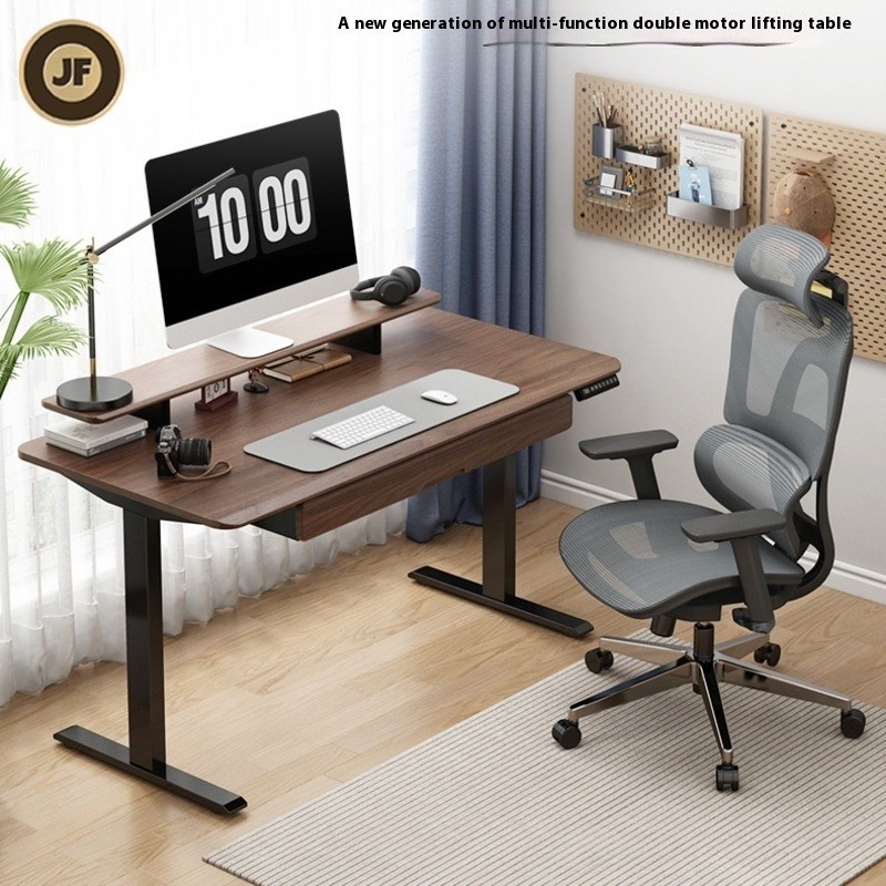 hcj han Adjustable Electric Height hcj Table With Keyboard Ergonomic ...