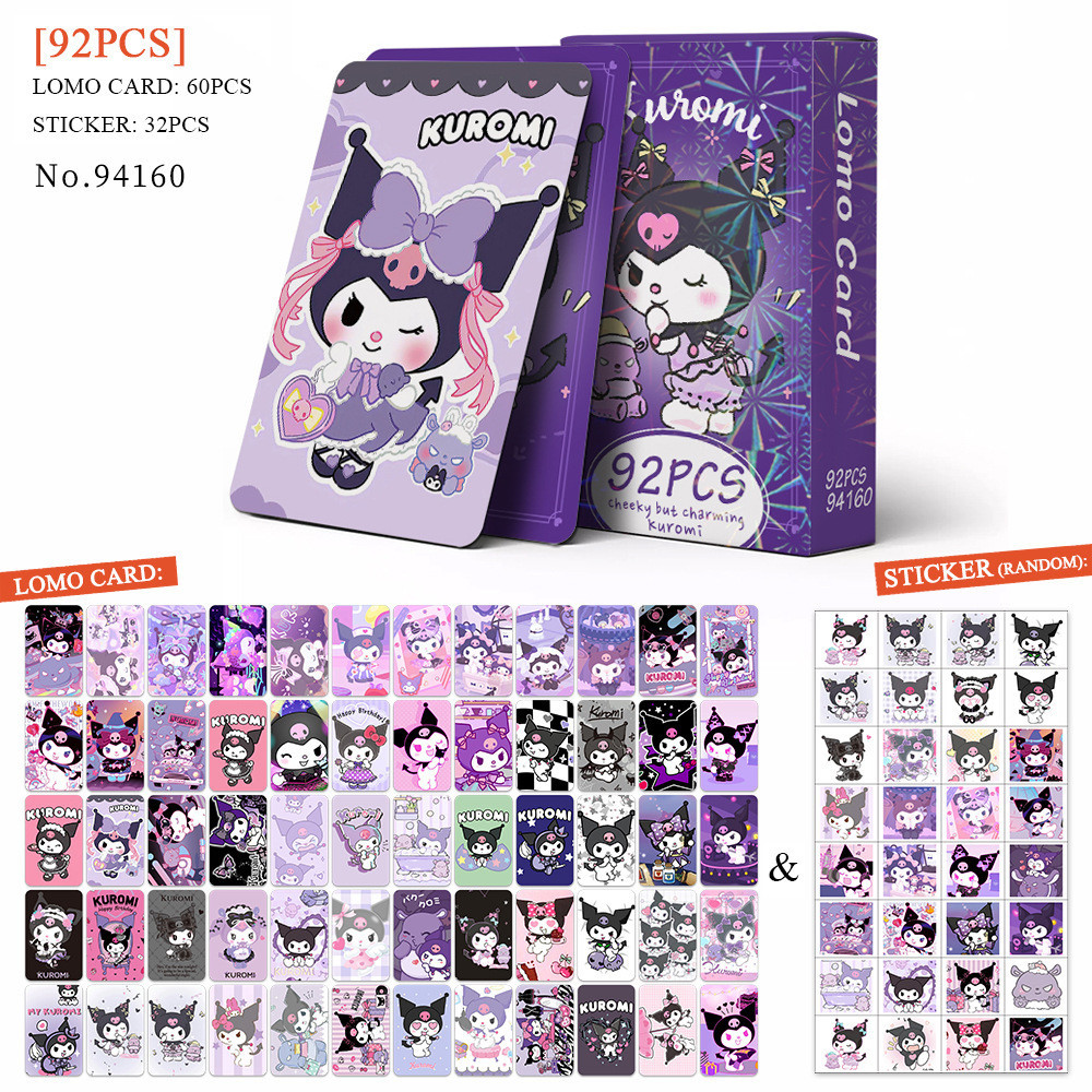 92pcs Sanrio Laser Lomo Card Photo Albums Kuromi Melody Cinnamoroll ...