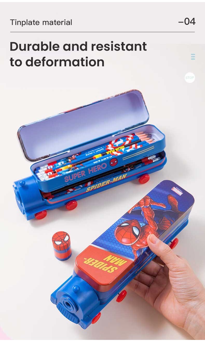 Disney Childrens Learning Stationery Box Cartoon Double Decker Train ...