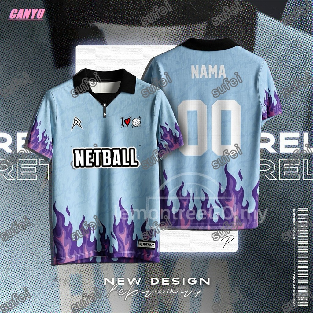 Baju Football Shirt / Volleyball Jersi / Baju Netball / Baju Bola ...