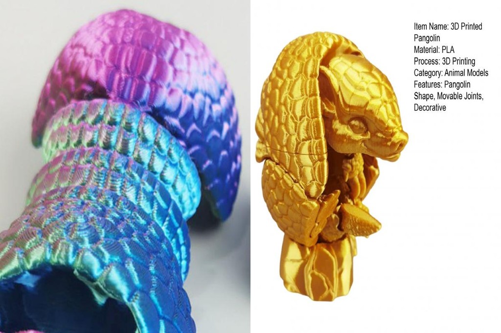 Colorful Pangolin Figurine Pangolin Home Decor Adorable 3d Printed ...