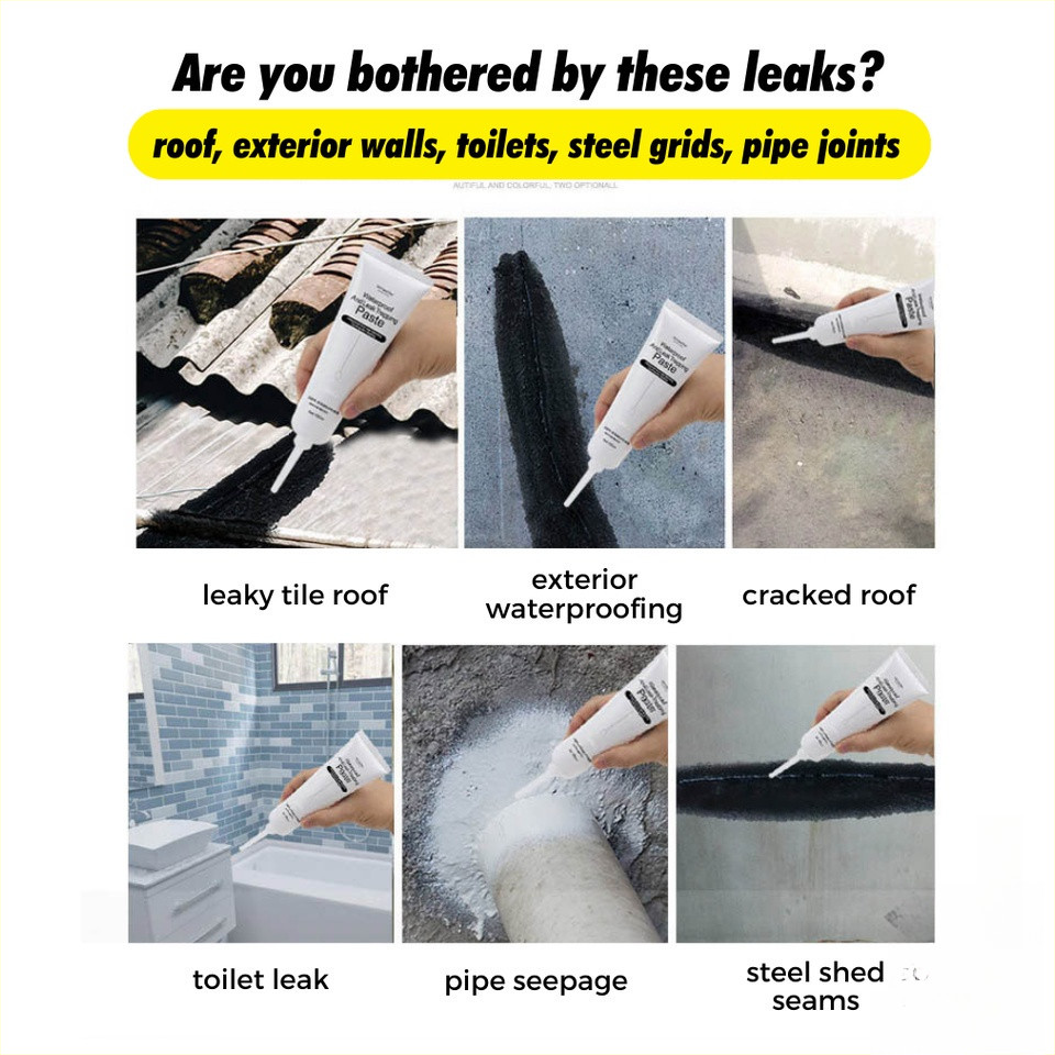 【Ready stock】 150ml Waterproof Leakproof Paste Repair Pipe Tiles Roof ...