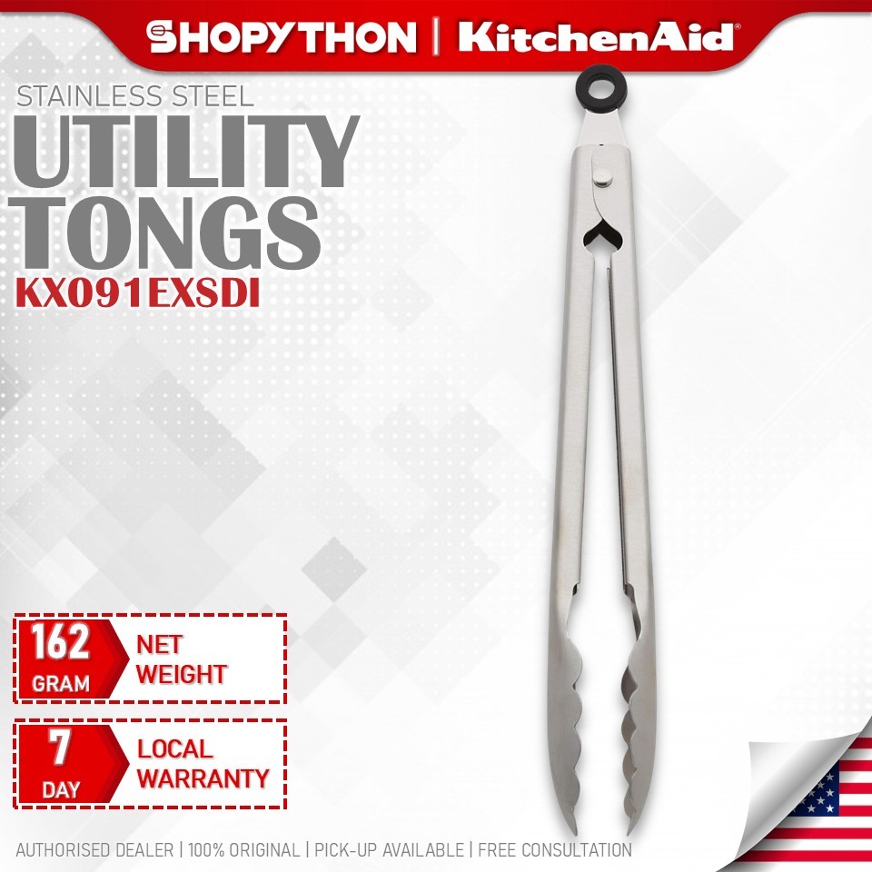 KITCHENAID 100 Year Utility Tongs KX091EXSDI Stainless Steel 430 High ...