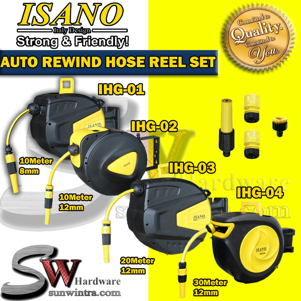ISANO Auto Rewind Hose Reel Series – 10m, 20m & 30m | High-Pressure ...