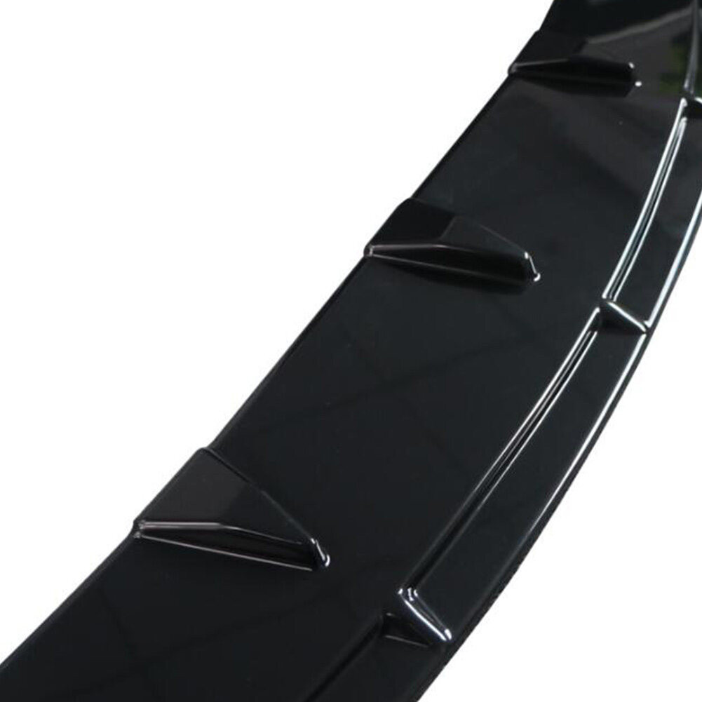 Black Universal Car Front Bumper Lip Spoiler Diffuser Fins Body Kit Car ...