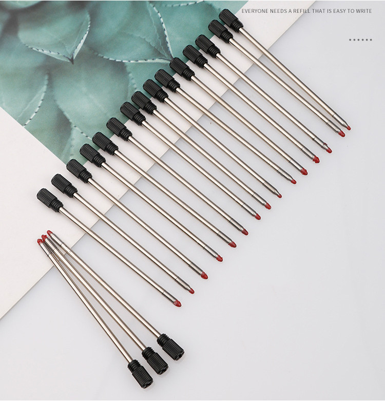 5Pcs metal rotating ballpoint pen core, black red blue pen tip 0.7mm ...