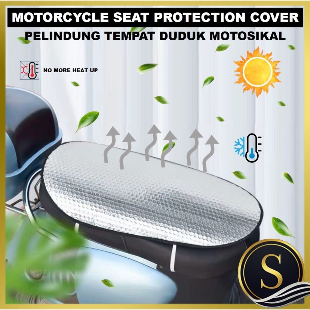 Sun Reflective Motorcycle Seat Cover Aluminum Foil Motor Waterproof ...