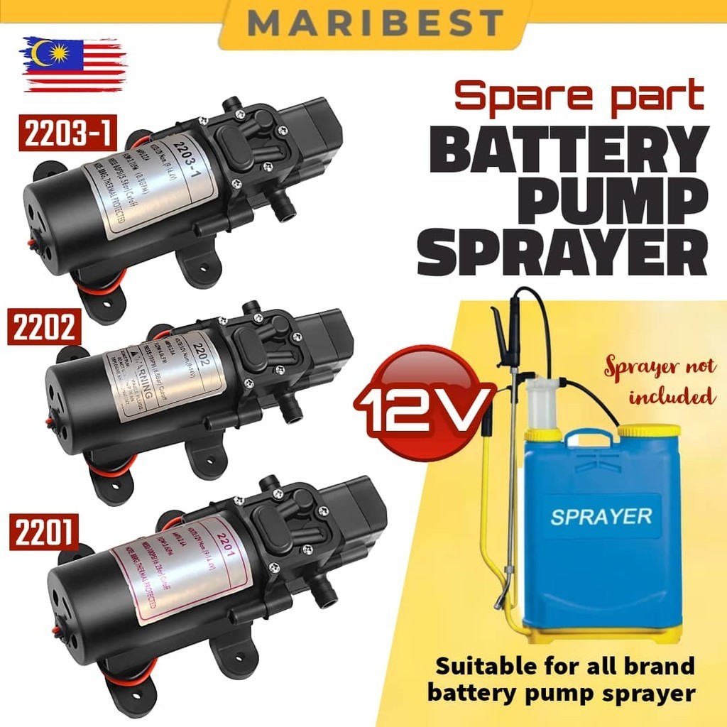 12V Pam Racun Bateri Motor Battery Pump Sparepart Automatic Pump for ...