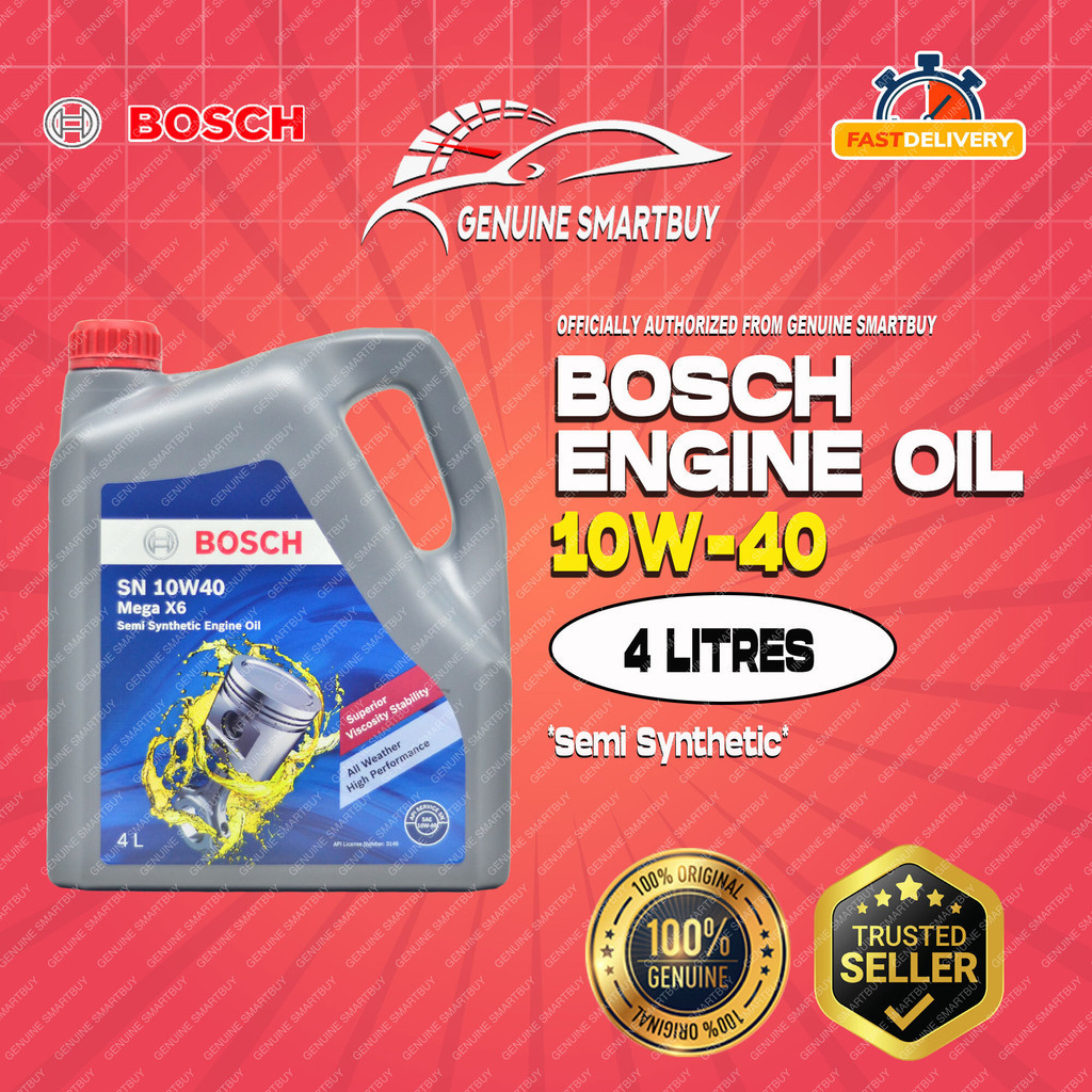 Bosch Engine Oil 10w40 Minyak Hitam Kereta Perodua Proton Toyota Honda ...