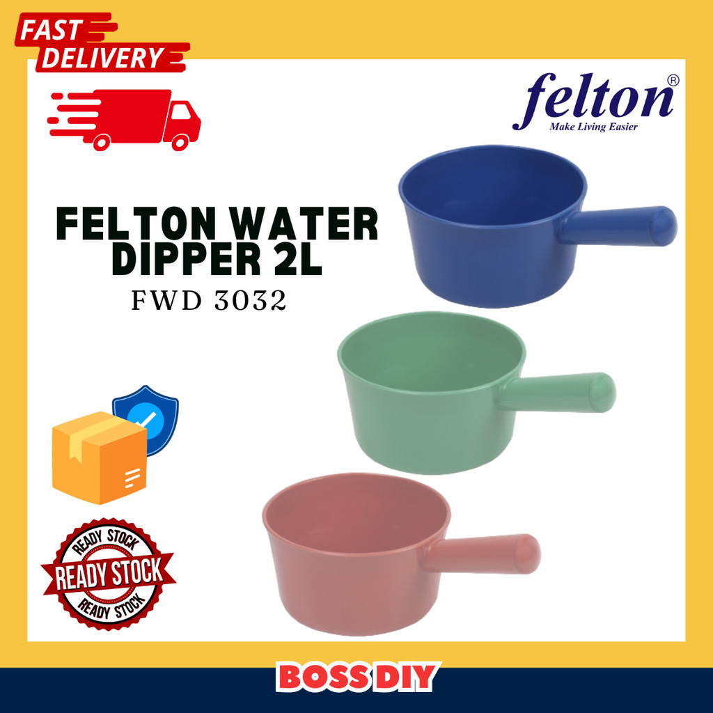 Felton Plastic Water Dipper/Premium Dipper / Water Bucket / Gayong ...