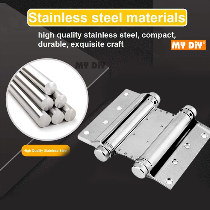MYDIYSDNBHD - 4" X 1.0MM STAINLESS STEEL DOUBLE SPRING HINGE, COWBOY ...