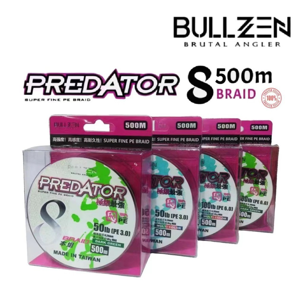 BULLZEN PREDATOR HYPER X8 BRAID (500m) | Shopee Malaysia