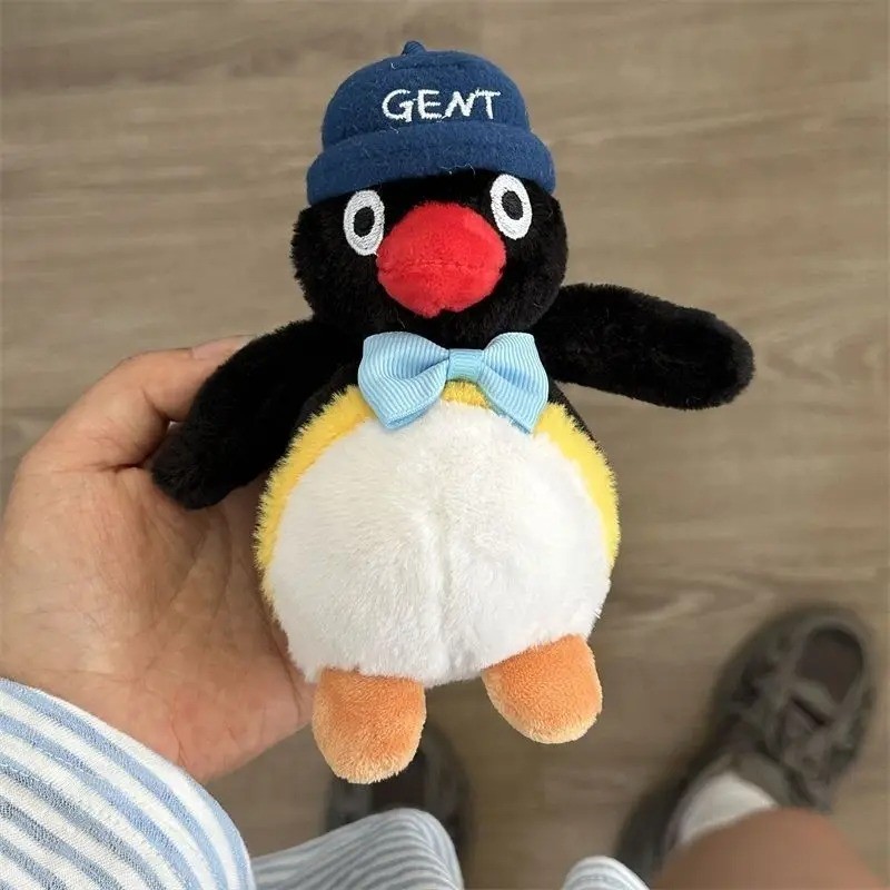 Anime Kawaii Pingu Plush Keychain Cute Cartoon Creative Funny Lying ...