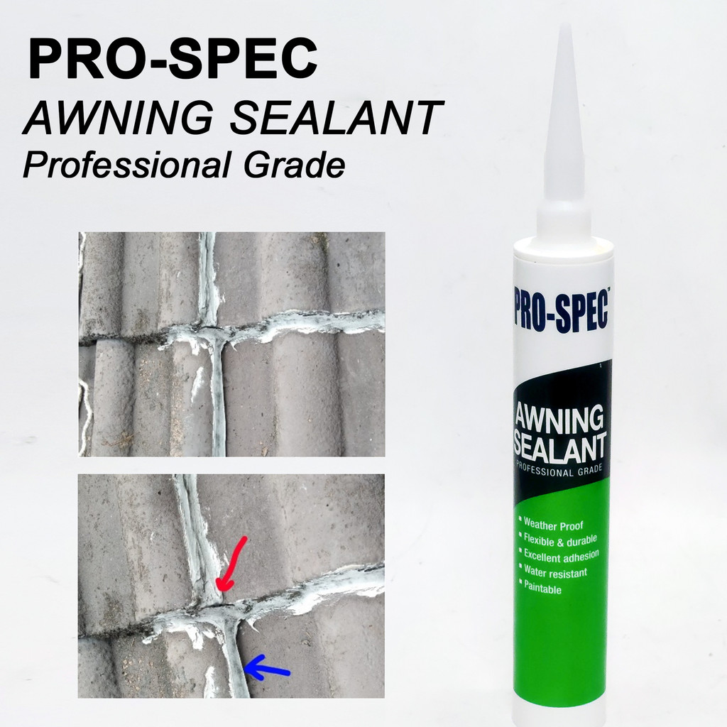 PRO-SPEC MULTIPURPOSE AWNING SEALANT Paintable Caulking Tool Water ...