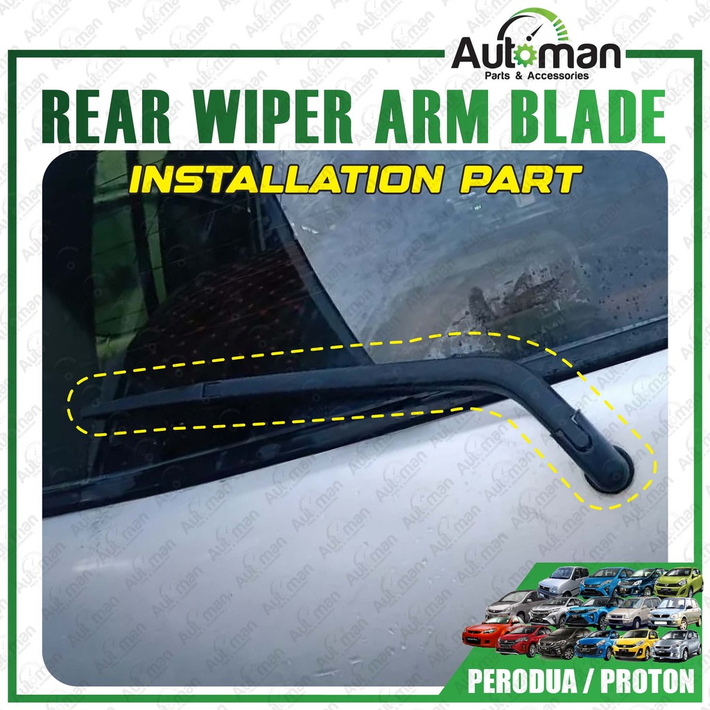 Rear Wiper Arm Perodua Myvi Axia Alza Proton Exora Rubber Silicone ...