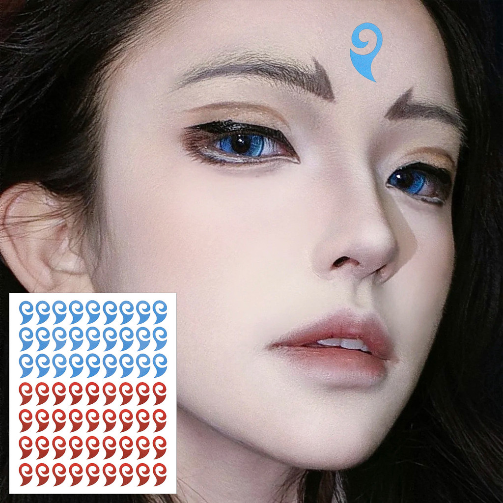 Nezha Ao Bing Cosplay Cartoon Forehead Face Stickers - Disposable Self ...