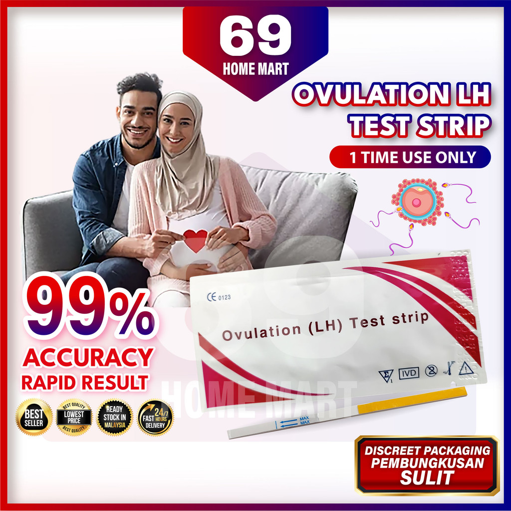 LH Ovulation Test Strip Kit Ujian Ovulasi OPK Urine Ujian Kesuburan ...