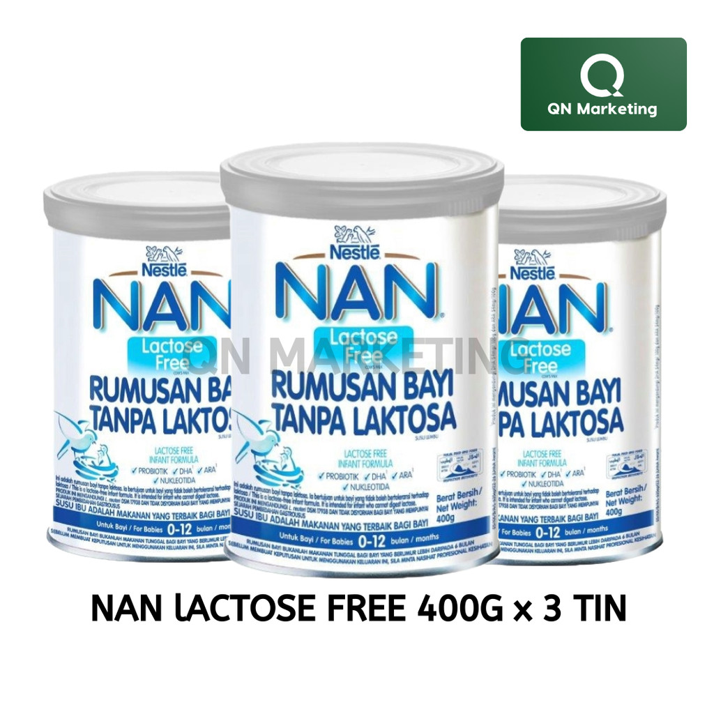 Nestle NAN Lactose Free 400g x 3 Tin | Shopee Malaysia
